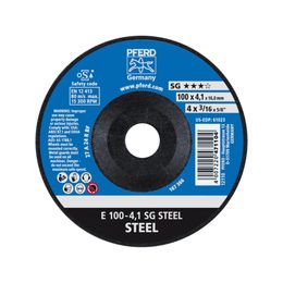 Pferd Schruppscheibe E 100x4,1x16 mm Leistungslinie SG STEEL für Stahl (62210426)