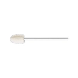 Pferd mittelharte Filzpolierstifte Walzenrundform Ø 6x10mm Schaft-Ø 2,35 mm (44100230)