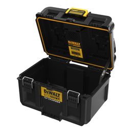 Dewalt DWST83471-QW ToughSystem 2.0 Charger Box aus Kunststoff, mit integriertem Ladegerät für bis zu vier Akkus und zwei USB-Anschlüssen)