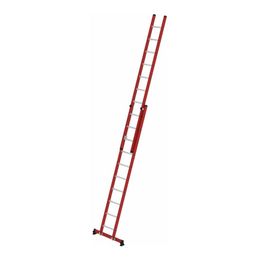 Munk Sprossen-Schiebeleiter 2-teilig GFK/Alu mit nivello®-Traverse 2x10 Sprossen (035530)