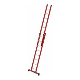 Munk Sprossen-Schiebeleiter 2-teilig GFK/Alu mit nivello®-Traverse 2x8 Sprossen (035528)