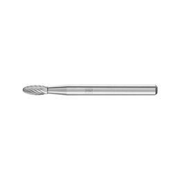 Pferd Hartmetall Frässtift Flamme B Ø 03x07 mm Schaft-Ø 3 mm Z5 universal fein (21202553)