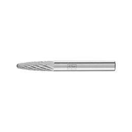 Pferd Hartmetall Frässtift Rundbogen RBF Ø 06x18 mm Schaft-Ø 6 mm Z3P universal mittel kreuzverzahnt (21117326)