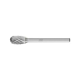 Pferd Hartmetall Frässtift Tropfen TRE Ø 06x10mm Schaft-Ø 3 mm Z3P universal mittel kreuzverzahnt (21235083)