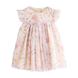 next Kleid Mädchen Größe 80 creme / oliv / rosa / altrosa