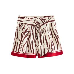 next Shorts Damen Gr&ouml;&szlig;e 36 beige / rot / bordeaux