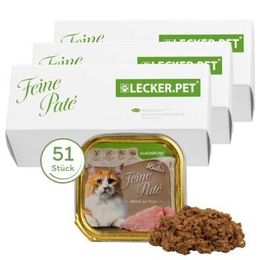 LYRA PET Lecker.Pet Balu's Feine Pat&eacute; Reich an Pute Katzenfutter Nassfutter Vollnahrung 51x100 g
