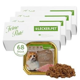 LYRA PET Lecker.Pet Balu's Feine Pat&eacute; Reich an Pute Katzenfutter Nassfutter Vollnahrung 68x100 g