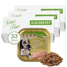 LYRA PET Lecker.Pet Paula's Feine Pat&eacute; Reich an Huhn Hundefutter Nassfutter Vollnahrung 33x150 g