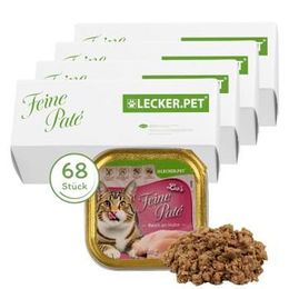 LYRA PET Lecker.Pet Leo's Feine Pat&eacute; Reich an Huhn Katzenfutter Nassfutter Vollnahrung 68x100 g