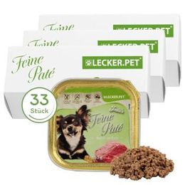LYRA PET Lecker.Pet Josie's Feine Pat&eacute; Reich an Kalb Hundefutter Nassfutter Vollnahrung 33x150 g