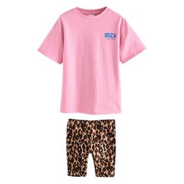 next Set M&auml;dchen Gr&ouml;&szlig;e 110 camel / blau / pink / schwarz