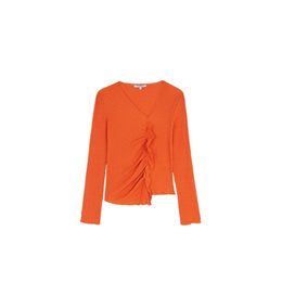 Scalpers Wrinkle Ls Tee ' ' Damen Gr&ouml;&szlig;e XL orange
