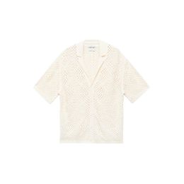 Mango Man Button Up Shirt 'CONCHA' male Beige size XL