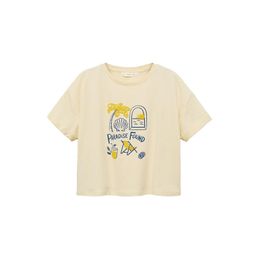 Mango Kids Shirt 'PARADISE' girl Yellow size 10