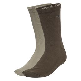adidas originals Socken 'Two-toned Crew 2 Pairs' Damen Gr&ouml;&szlig;e 37/39 taupe / schlammfarben