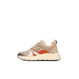 POSH by Poelman Sneaker 'Carocel' Damen Gr&ouml;&szlig;e 37 sand / rosegold / dunkelorange / schwarz
