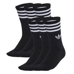 adidas originals Socks '3-Stripes Crew 6 Pairs' female Black size 37-39