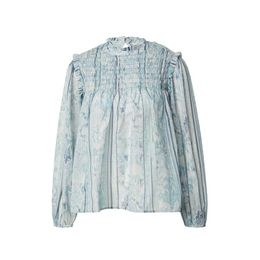 River Island Bluse Damen Gr&ouml;&szlig;e M pastellblau / wei&szlig;