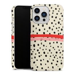 DeinDesign iPhone 13 Pro Handy Premium Case Smartphone Handyh&uuml;lle Schutzh&uuml;lle matt Stripes Points Kunst Premium Case