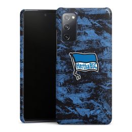 DeinDesign Galaxy S20 FE Handy Premium Case Smartphone Handyh&uuml;lle Schutzh&uuml;lle gl&auml;nzend Flag Hertha Bsc Logo Premium Case