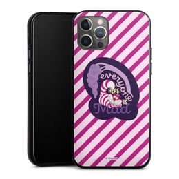 DeinDesign iPhone 12 Pro Handy Silikon H&uuml;lle Case schwarz Handyh&uuml;lle Disney Grinning Cat Alice In Wonderland
