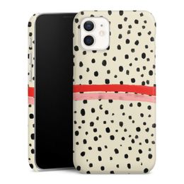 DeinDesign iPhone 12 mini Handy Premium Case Smartphone Handyh&uuml;lle Schutzh&uuml;lle gl&auml;nzend Stripes Points Kunst Premium Case