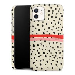 DeinDesign iPhone 12 mini Handy Premium Case Smartphone Handyh&uuml;lle Schutzh&uuml;lle matt Stripes Points Kunst Premium Case