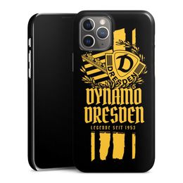 DeinDesign iPhone 12 Pro Handy Premium Case Smartphone Handyh&uuml;lle Schutzh&uuml;lle gl&auml;nzend Sg Dynamo Dresden Statement Sgd Premium Case