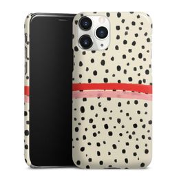 DeinDesign iPhone 11 Pro Handy Premium Case Smartphone Handyh&uuml;lle Schutzh&uuml;lle gl&auml;nzend Stripes Kunst Points Premium Case