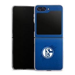DeinDesign Galaxy Z Flip 5 Handy Hard Case Schutzh&uuml;lle transparent Smartphone Handy H&uuml;lle Fc Schalke 04 Official Licensed Product Hard Case