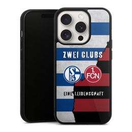 DeinDesign iPhone 15 Pro Handy Gallery Case Handyh&uuml;lle 9H Geh&auml;rtetes Glas R&uuml;ckseite H&uuml;lle Friendship 1. Fc N&uuml;rnberg Fc Schalke 04 Gallery Case