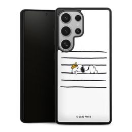 DeinDesign Galaxy S25 Ultra Handy Gallery Case Handyh&uuml;lle 9H Geh&auml;rtetes Glas R&uuml;ckseite H&uuml;lle Snoopy Dog Peanuts Gallery Case