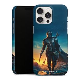 DeinDesign iPhone 15 Pro Max Handy Premium Case Smartphone Handyh&uuml;lle Schutzh&uuml;lle matt Star Wars The Mandalorian Sunset Premium Case