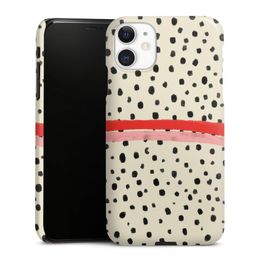 DeinDesign iPhone 11 Handy Premium Case Smartphone Handyh&uuml;lle Schutzh&uuml;lle gl&auml;nzend Stripes Kunst Points Premium Case