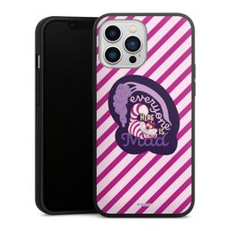 DeinDesign iPhone 13 Pro Max Handy Premium Silikon H&uuml;lle Handyh&uuml;lle schwarz Case Disney Grinning Cat Alice In Wonderland Silikon Premium Case