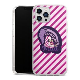 DeinDesign iPhone 13 Pro Max Handy Silikon H&uuml;lle Case transparent Handyh&uuml;lle Disney Grinning Cat Alice In Wonderland Silikon Case
