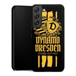 DeinDesign Galaxy S22 Handy Premium Case Smartphone Handyh&uuml;lle Schutzh&uuml;lle matt Sg Dynamo Dresden Statement Sgd Premium Case