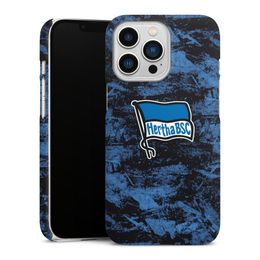 DeinDesign iPhone 13 Pro Handy Premium Case Smartphone Handyh&uuml;lle Schutzh&uuml;lle matt Flag Hertha Bsc Logo Premium Case