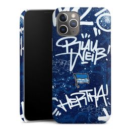 DeinDesign iPhone 12 Pro Handy Premium Case Smartphone Handyh&uuml;lle Schutzh&uuml;lle matt Official Licensed Product Hertha Bsc Graffiti Premium Case