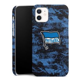DeinDesign iPhone 12 mini Handy Premium Case Smartphone Handyh&uuml;lle Schutzh&uuml;lle matt Flag Hertha Bsc Logo Premium Case