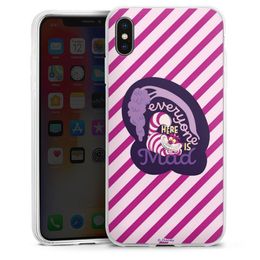 DeinDesign iPhone Xs Max Handy Silikon H&uuml;lle Case transparent Handyh&uuml;lle Disney Grinning Cat Alice In Wonderland Silikon Case