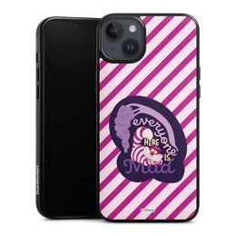 DeinDesign iPhone 14 Plus Handy Silikon H&uuml;lle Case schwarz Handyh&uuml;lle Disney Grinning Cat Alice In Wonderland
