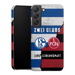 DeinDesign Galaxy S22 Handy Premium Case Smartphone Handyh&uuml;lle Schutzh&uuml;lle matt Friendship 1. Fc N&uuml;rnberg Fc Schalke 04 Premium Case
