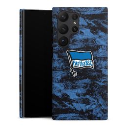 DeinDesign Galaxy S23 Ultra Handy Premium Case Smartphone Handyh&uuml;lle Schutzh&uuml;lle matt Flag Hertha Bsc Logo Premium Case