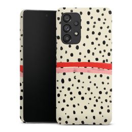 DeinDesign Galaxy A53 5G Handy Premium Case Smartphone Handyh&uuml;lle Schutzh&uuml;lle matt Stripes Kunst Points Premium Case