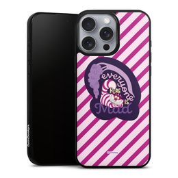 DeinDesign iPhone 16 Pro Max Handy Slim Case extra d&uuml;nn Silikon Handyh&uuml;lle schwarz H&uuml;lle Disney Grinning Cat Alice In Wonderland Silikon Slim Case