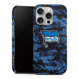 DeinDesign iPhone 16 Pro Handy Premium Case Smartphone Handyh&uuml;lle Schutzh&uuml;lle matt Flag Hertha Bsc Logo Premium Case