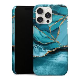DeinDesign iPhone 15 Pro Max Handy Premium Case Smartphone Handyh&uuml;lle Schutzh&uuml;lle matt Marble Gemstone Glitzer Premium Case