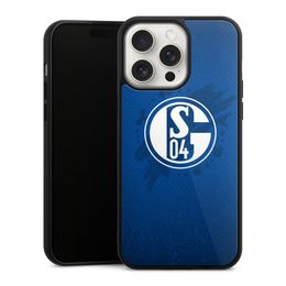 DeinDesign iPhone 15 Pro Max Handy Gallery Case Handyh&uuml;lle 9H Geh&auml;rtetes Glas R&uuml;ckseite H&uuml;lle Official Licensed Product Fc Schalke 04 Schalke 04 Gallery Case